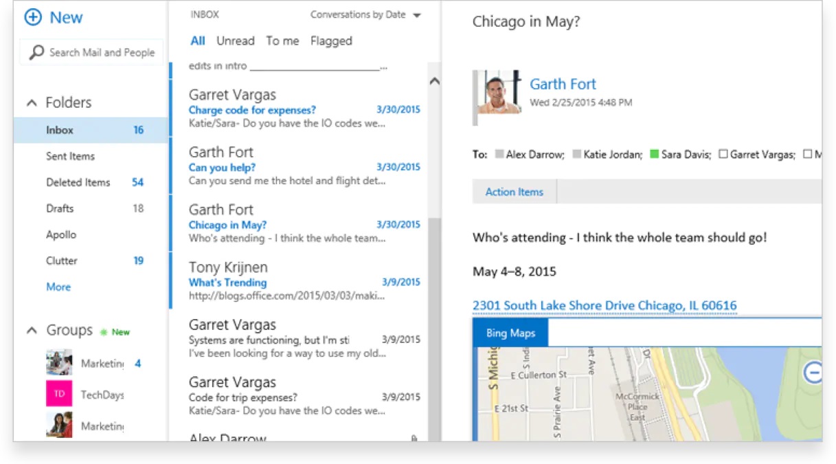 Exchange Email, advanced professional collaboration | Gybol